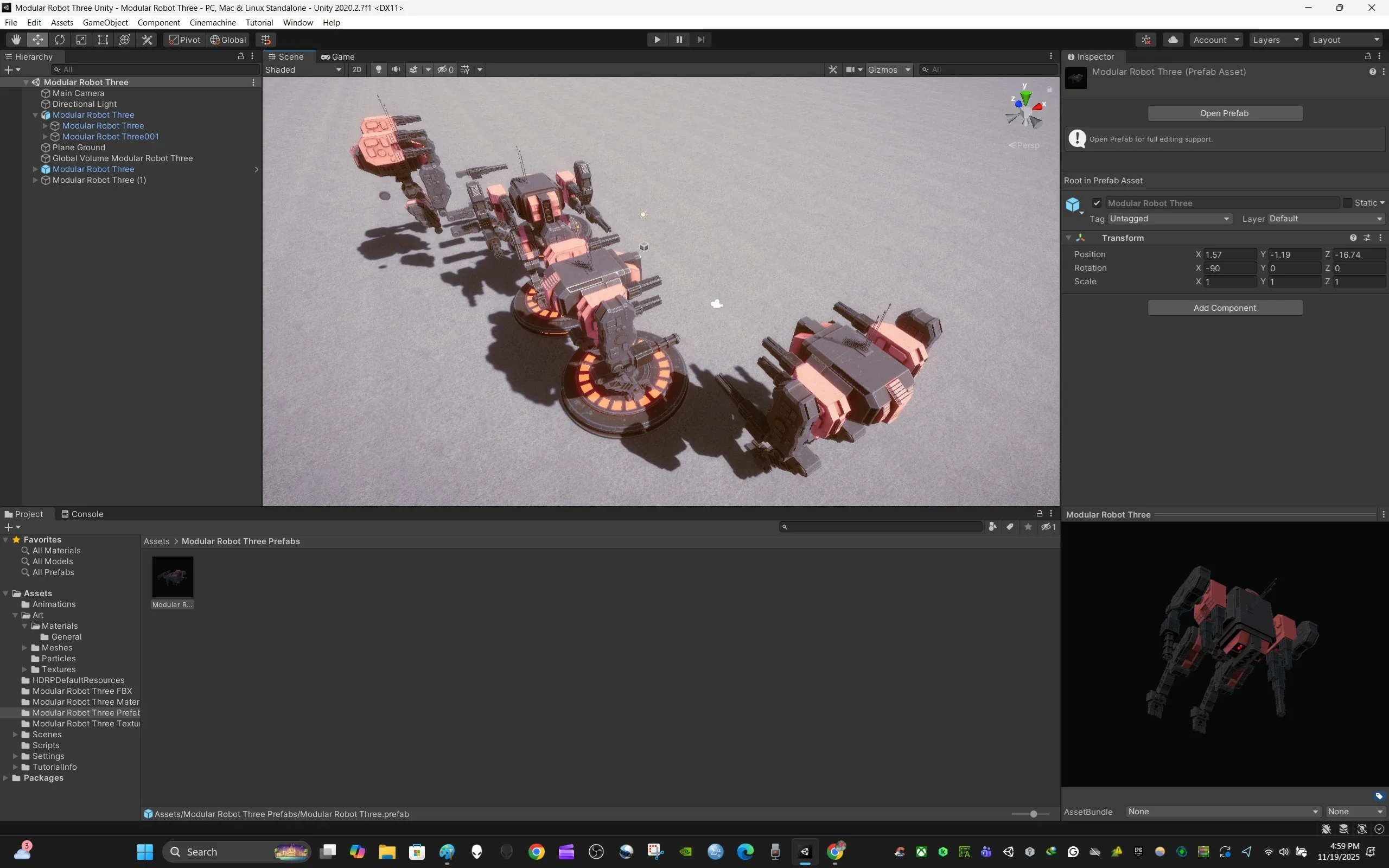 Modular Robot Three - FlippedNormals