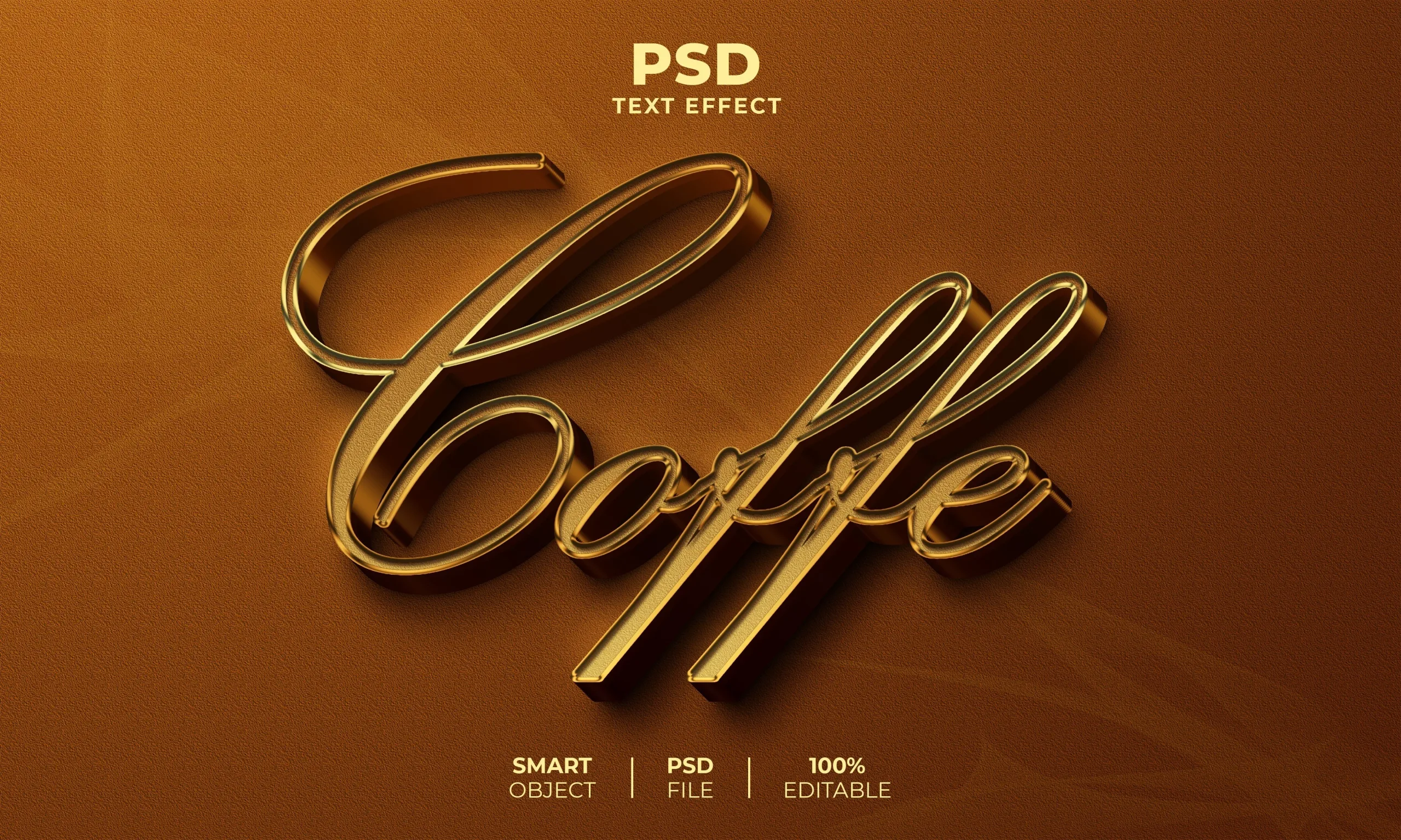 Coffe PSD Fully Editable Text Effect - FlippedNormals