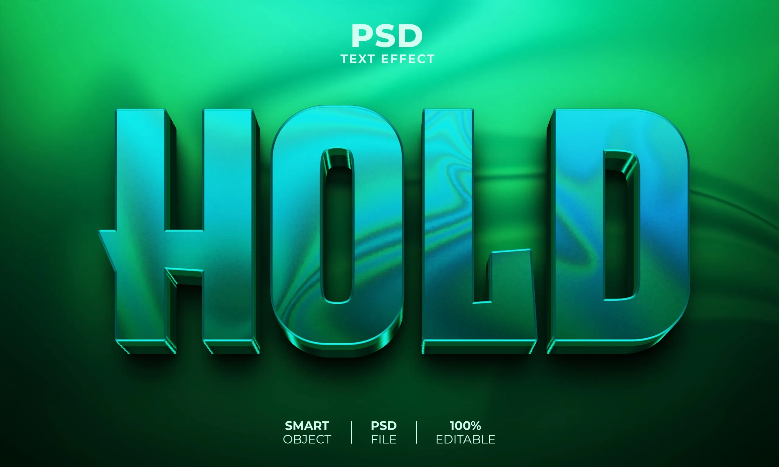 Hold PSD Fully Editable Text Effect - FlippedNormals