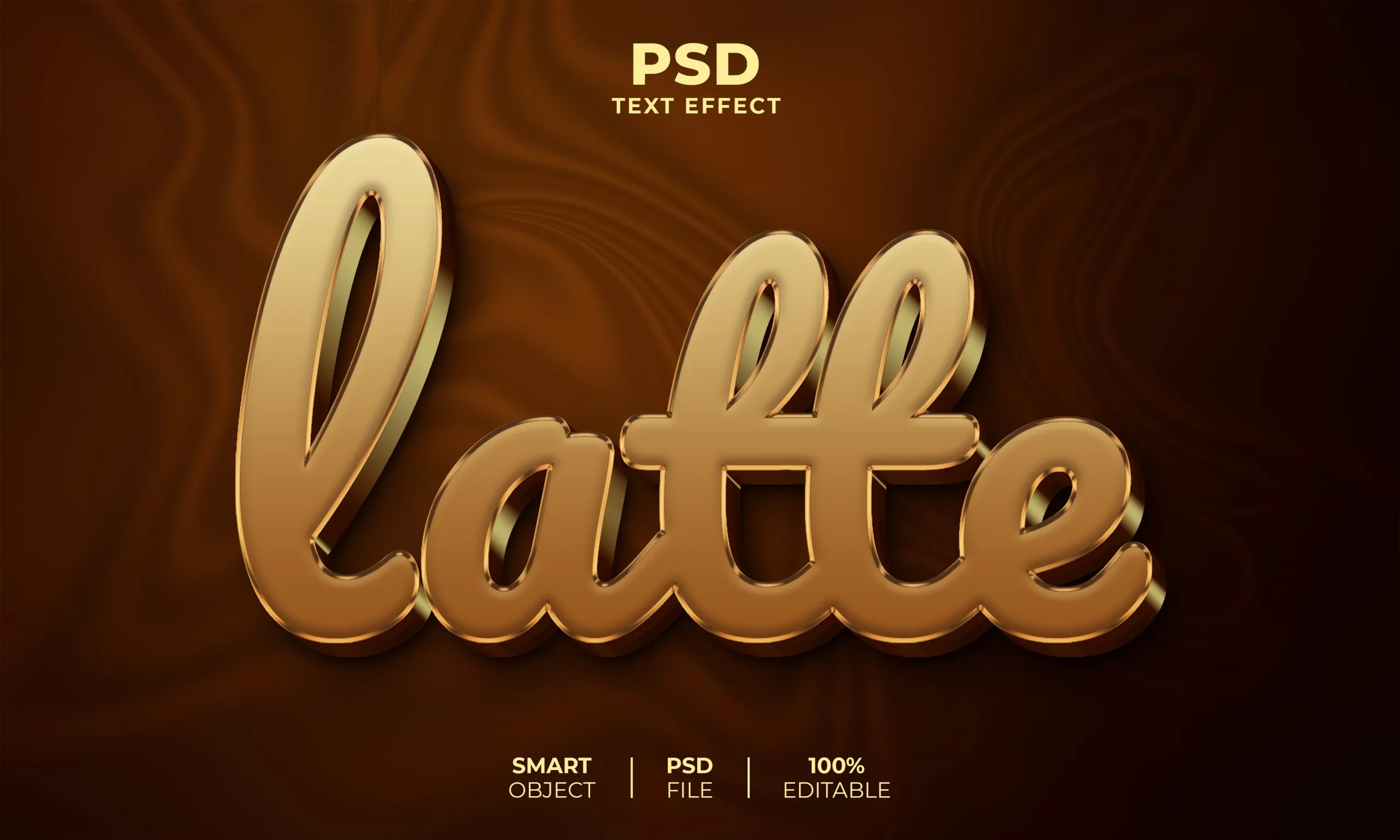 Latte PSD Fully Editable Text Effect - FlippedNormals
