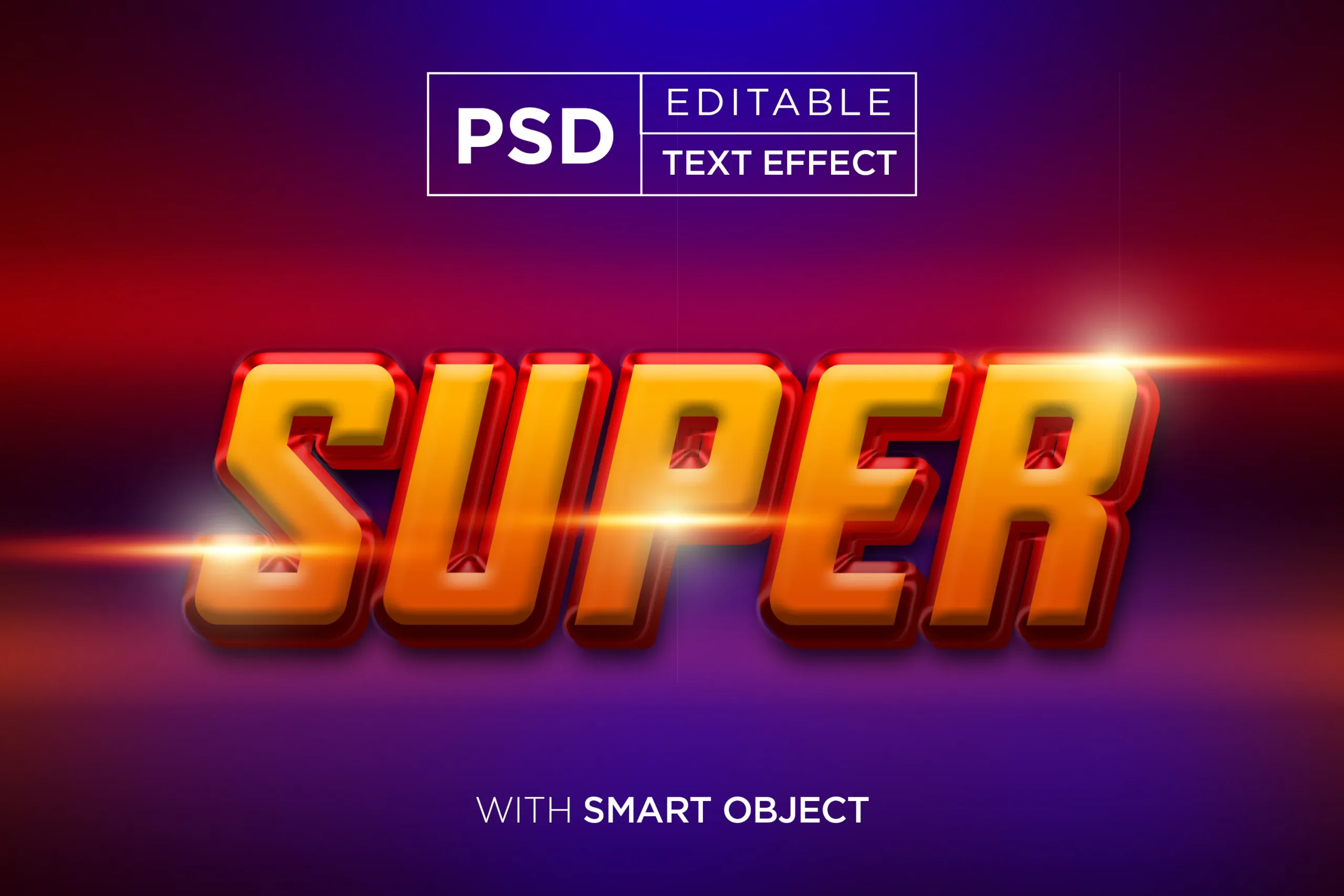 Super PSD Fully Editable Text Effect - FlippedNormals