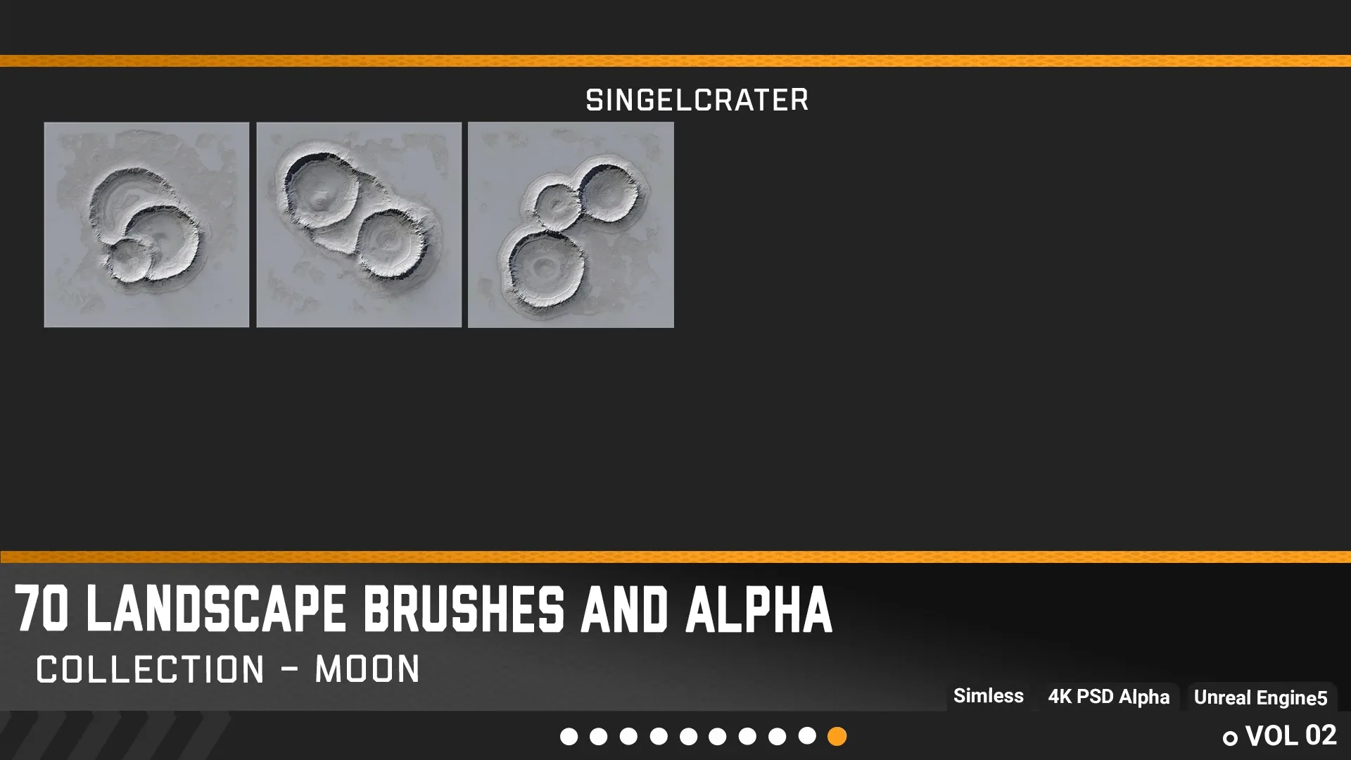 70 Moon LandScape Alpha Brushes - FlippedNormals