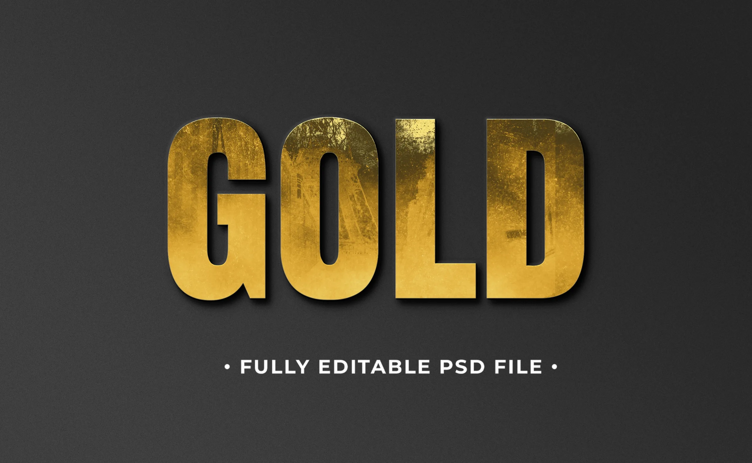 Gold PSD Fully Editable Text Effect - FlippedNormals