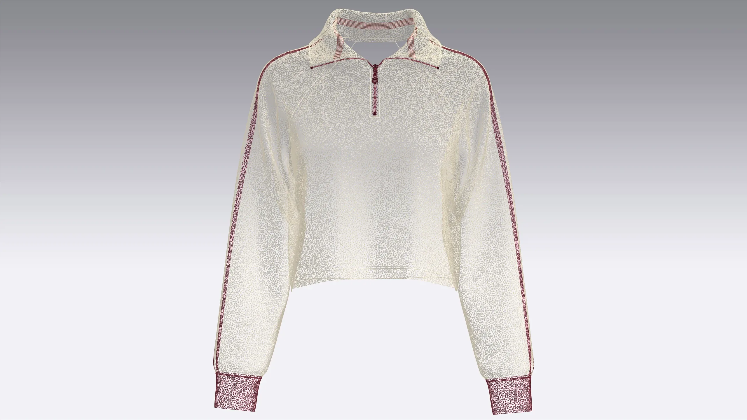 Girls Half Zip Cropped Jacket | - FlippedNormals