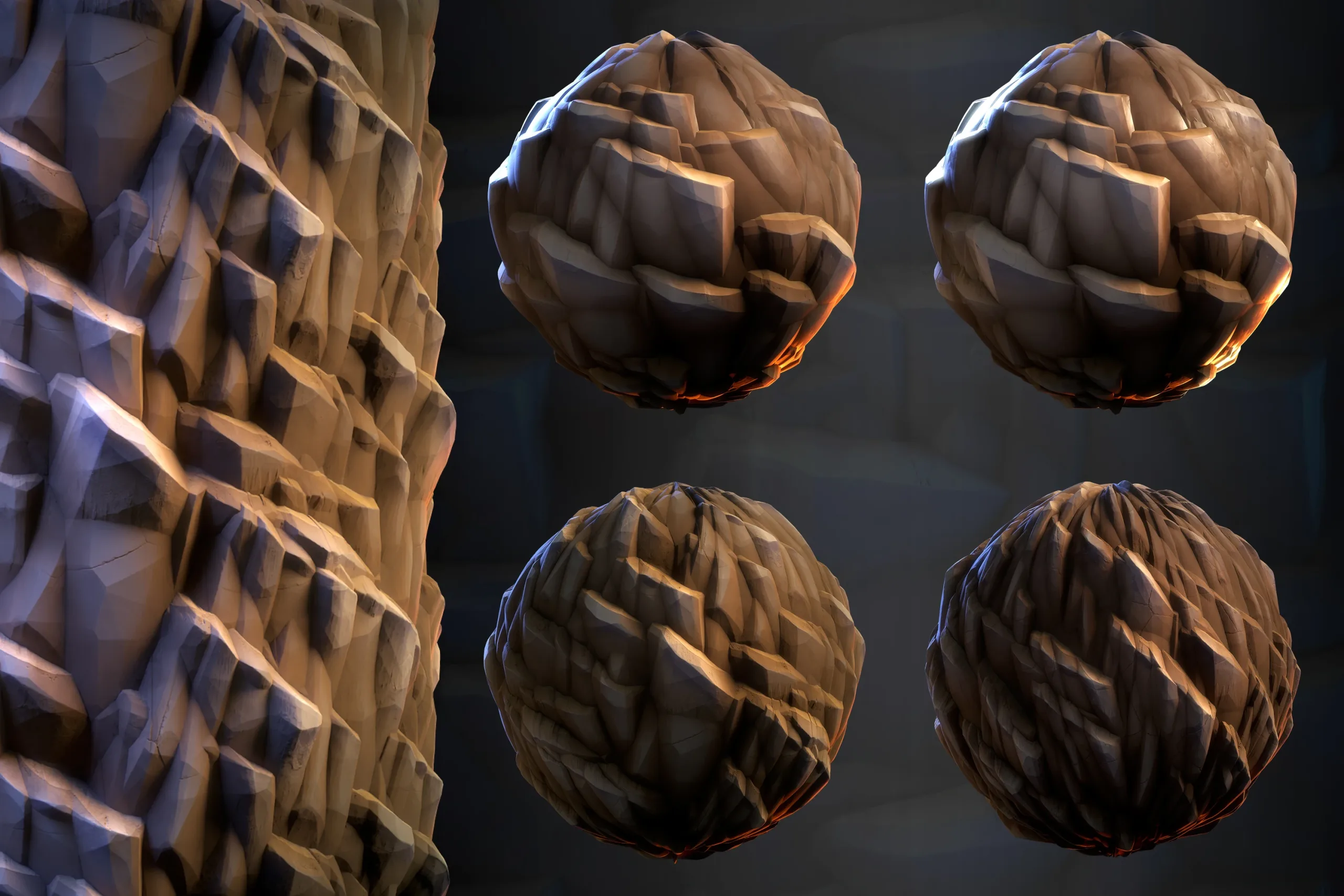 Cliff & Rock Materials Collection - FlippedNormals