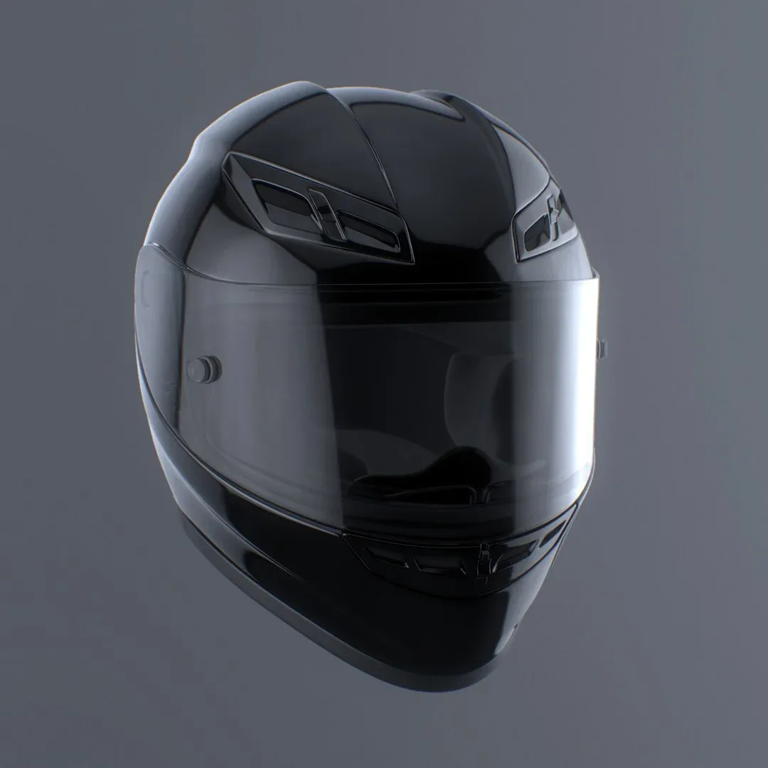 Motorcycle Helmet Racing 3D model - FlippedNormals