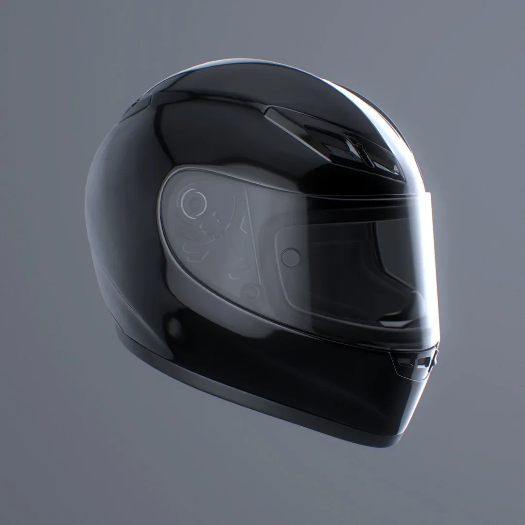 Motorcycle Helmet Racing 3D model - FlippedNormals