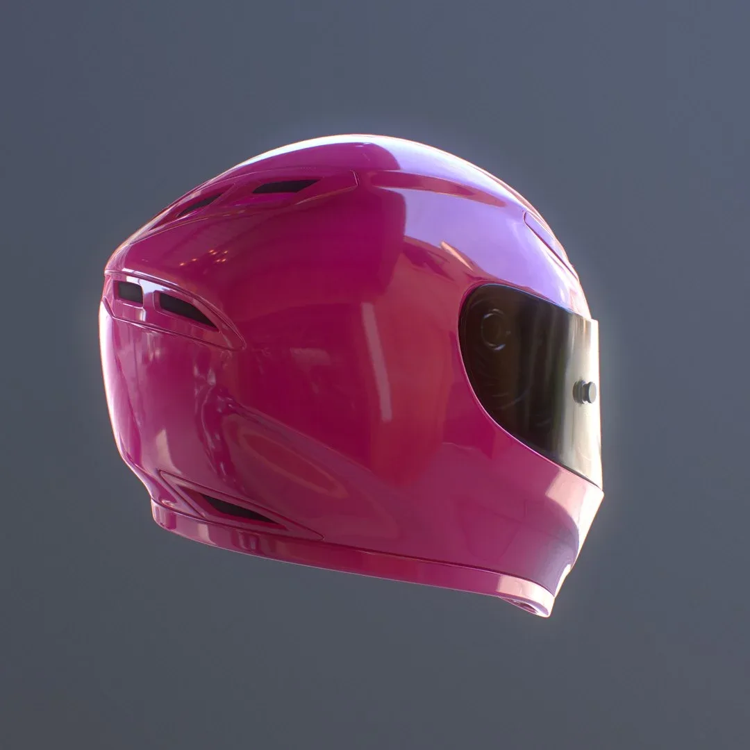 Motorcycle Helmet Racing 3D model - FlippedNormals