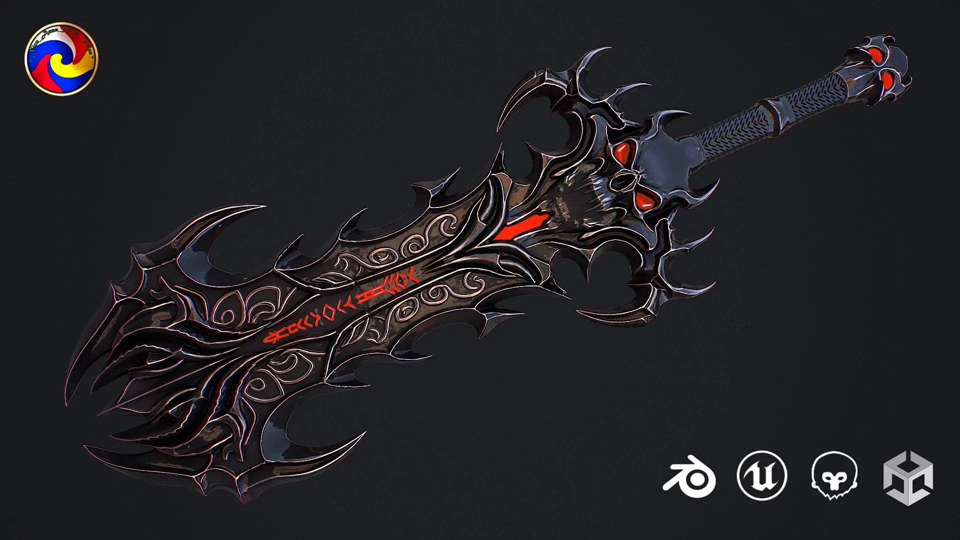 Fantasy sword 31 3D model - FlippedNormals