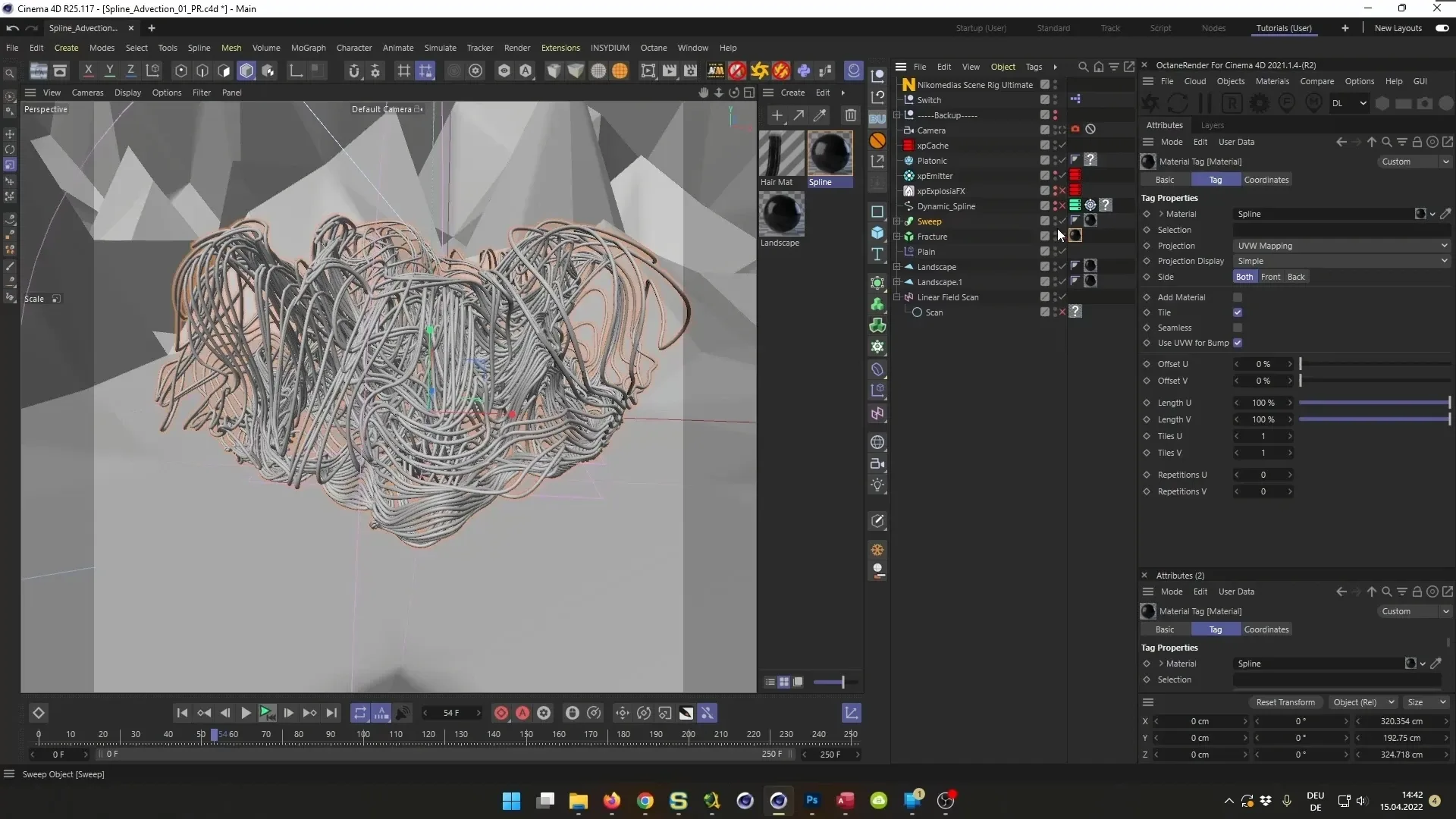 Create Abstract Spline Advection - FlippedNormals