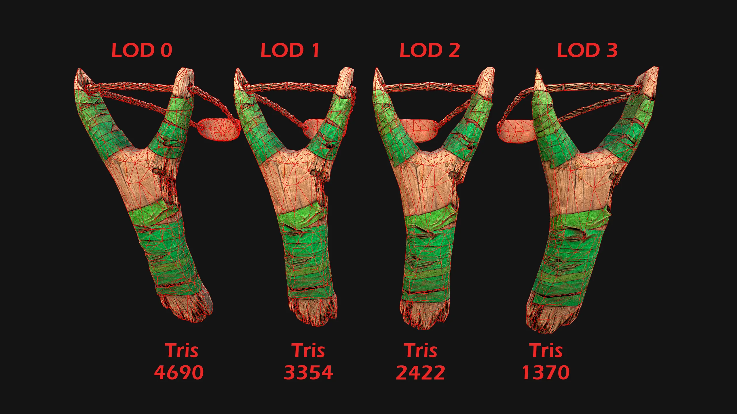 Medieval Wooden Slingshot Weapon - FlippedNormals