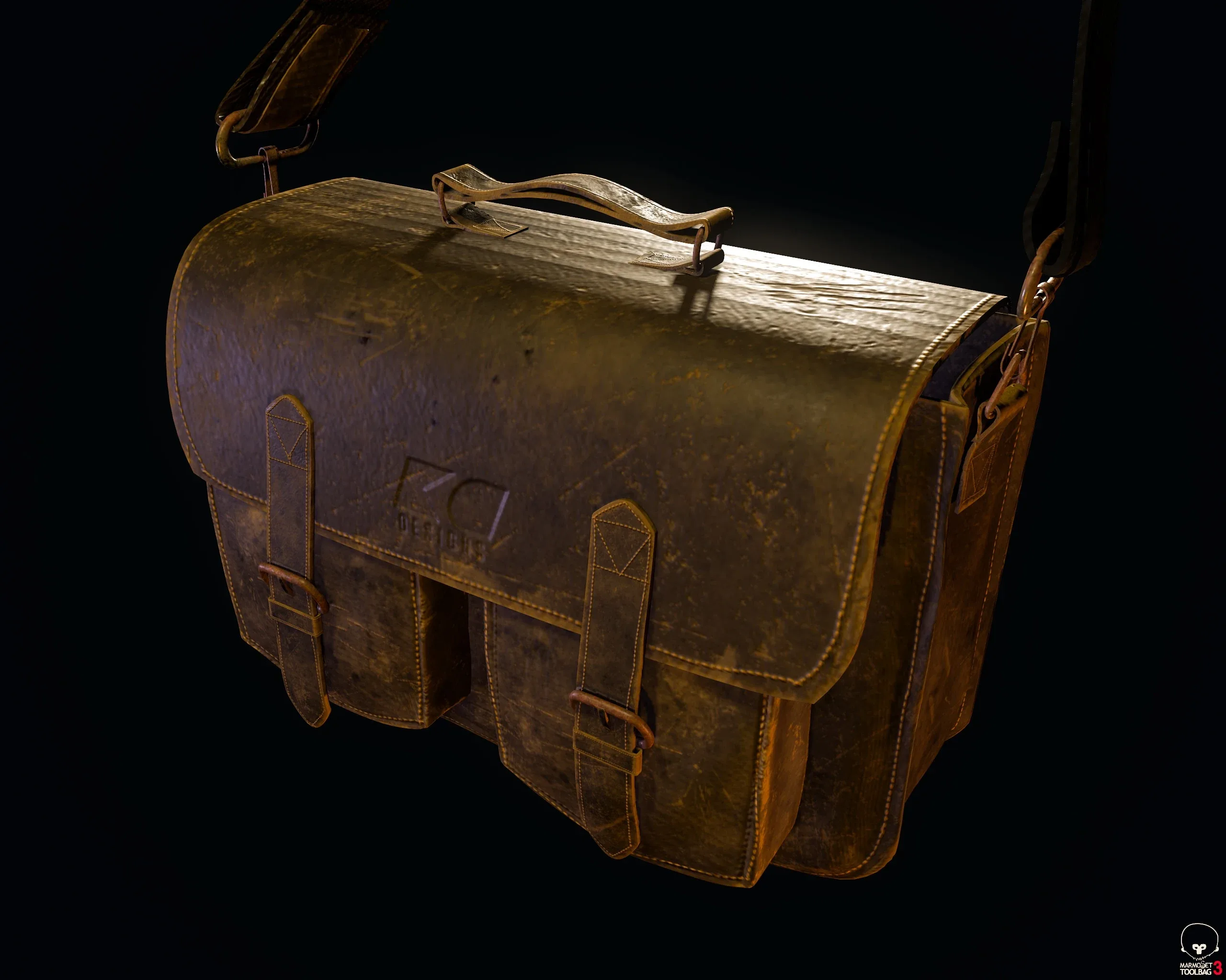 Worn & Old Leather Bag - FlippedNormals