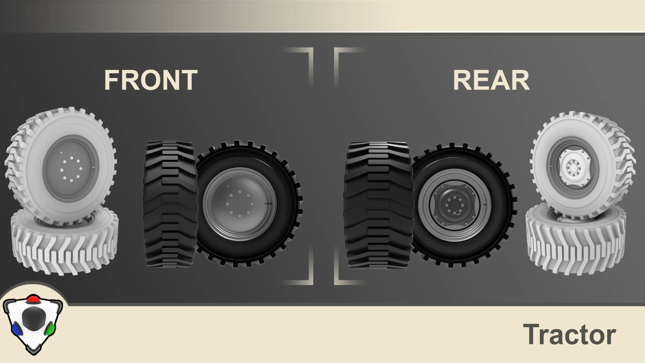 10 Varied Tire & Rim Sets - FlippedNormals