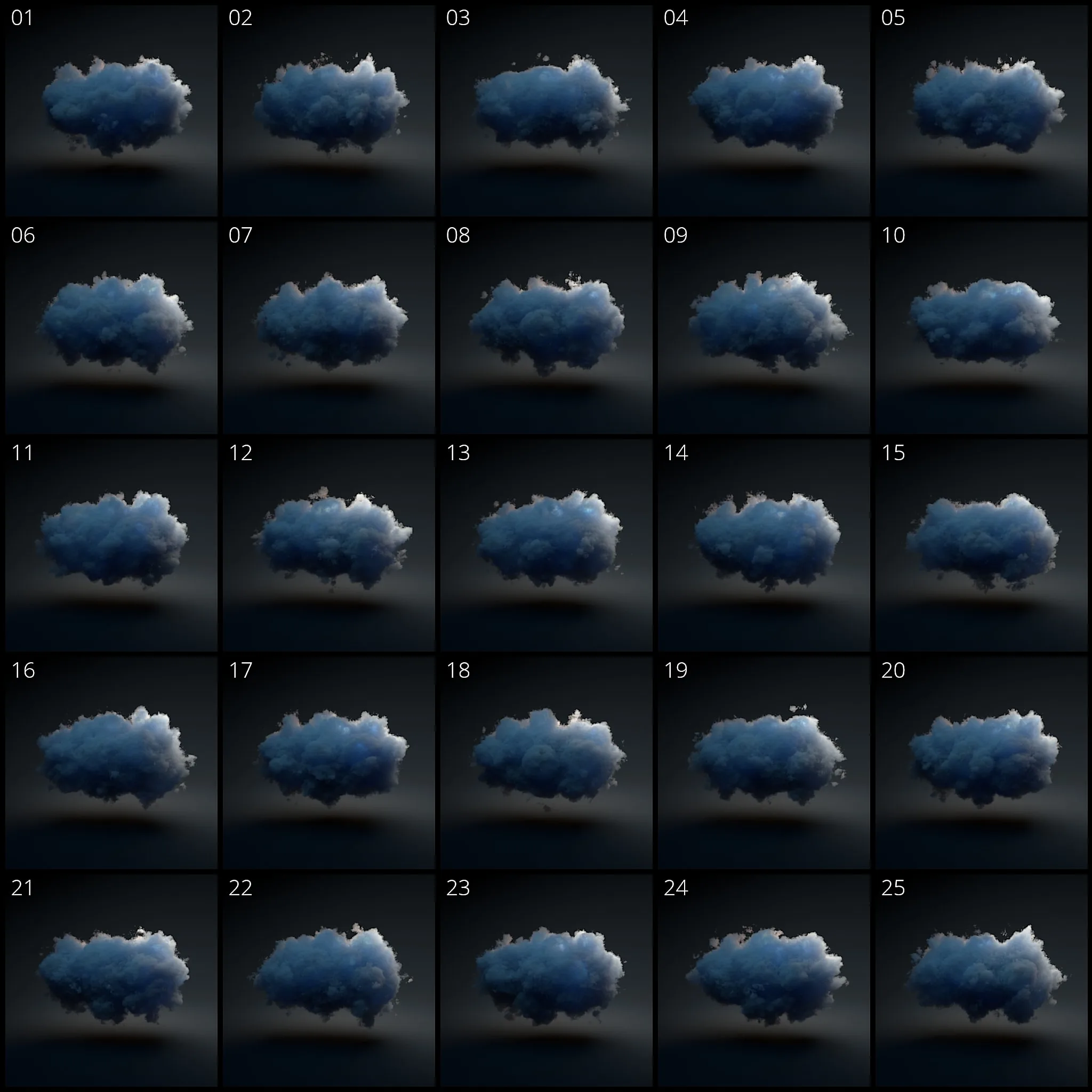 VDB/EXR Clouds 5 packs : 500 vdb - FlippedNormals