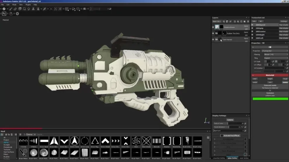 Alien Gun – Modeling & Texturing - FlippedNormals