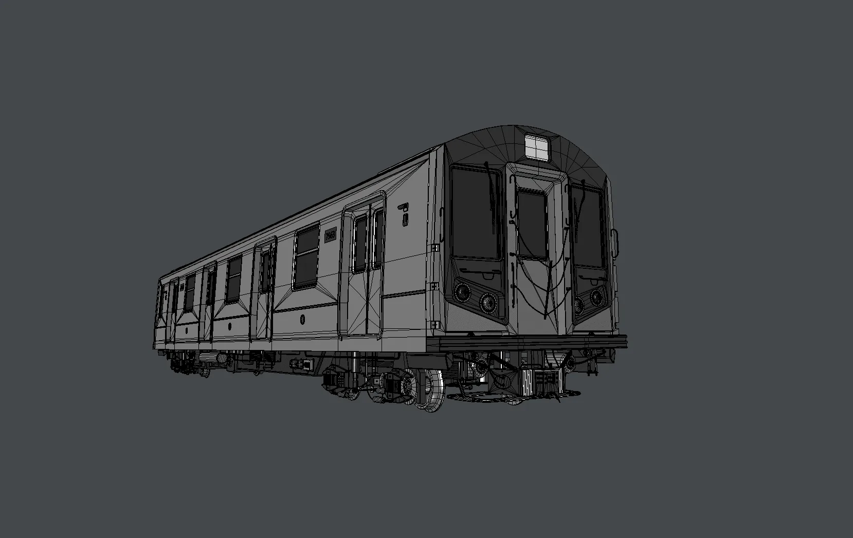 Subway Train 3D Model - FlippedNormals