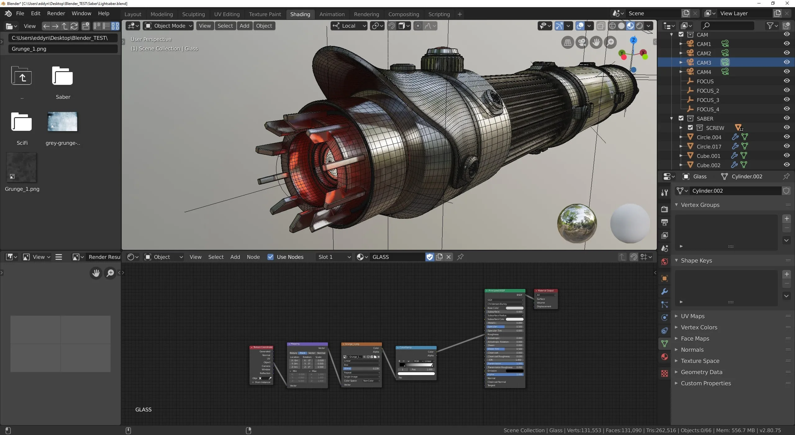 Lightsaber Scene - Blender 2.8 - FlippedNormals