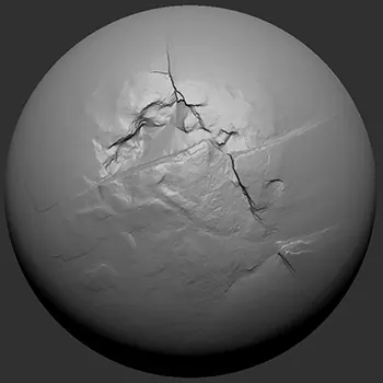 25 Zbrush Rock Alphas With Tileable - FlippedNormals