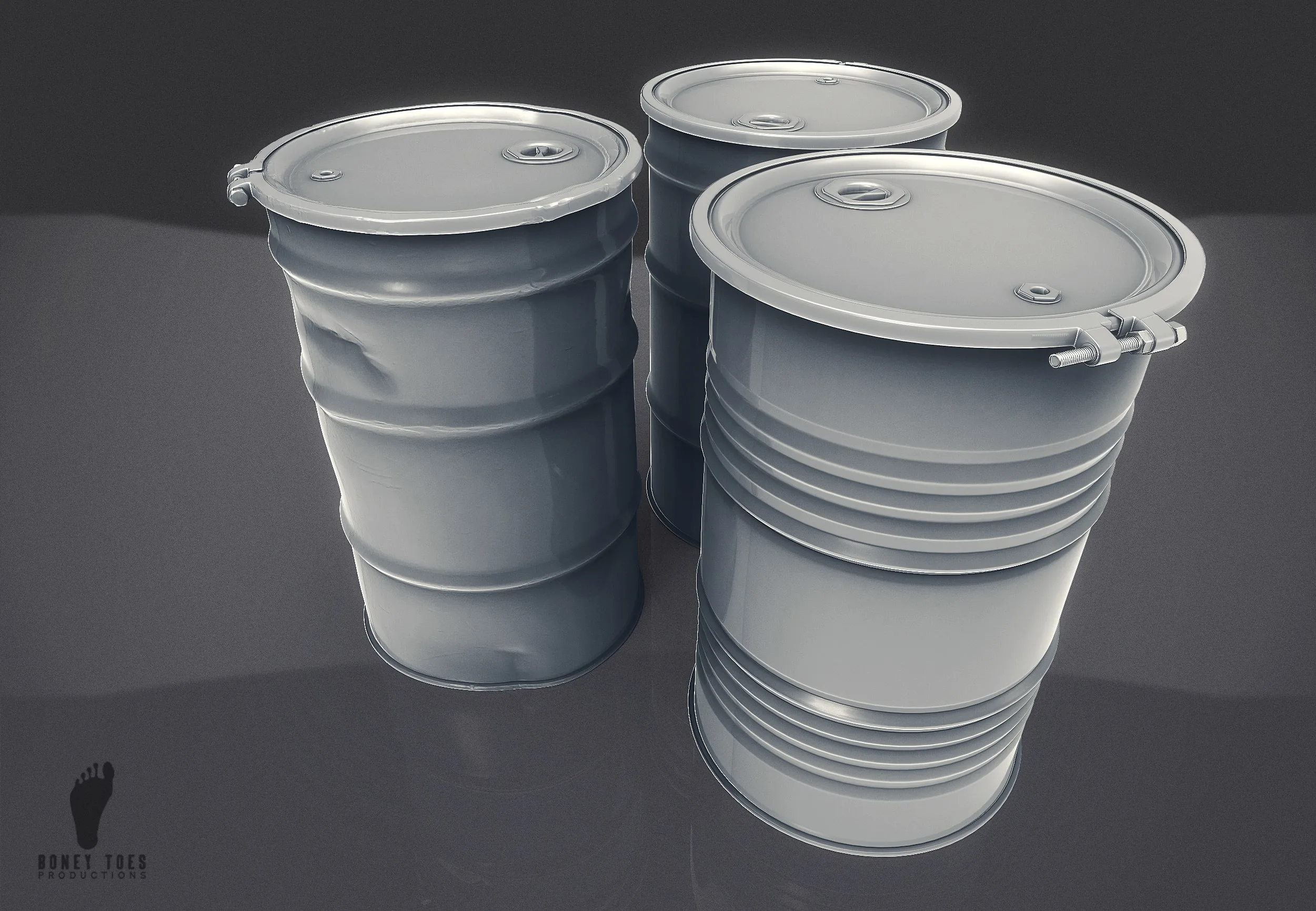 3D Steel Drums - High Poly - FlippedNormals
