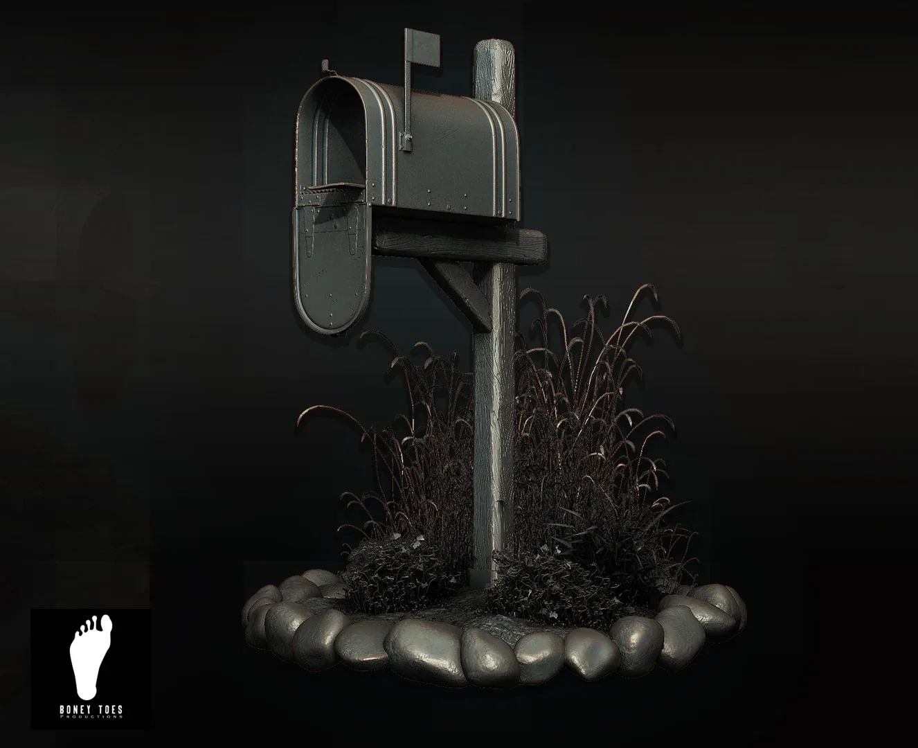 3D Mailbox - High Poly - FlippedNormals
