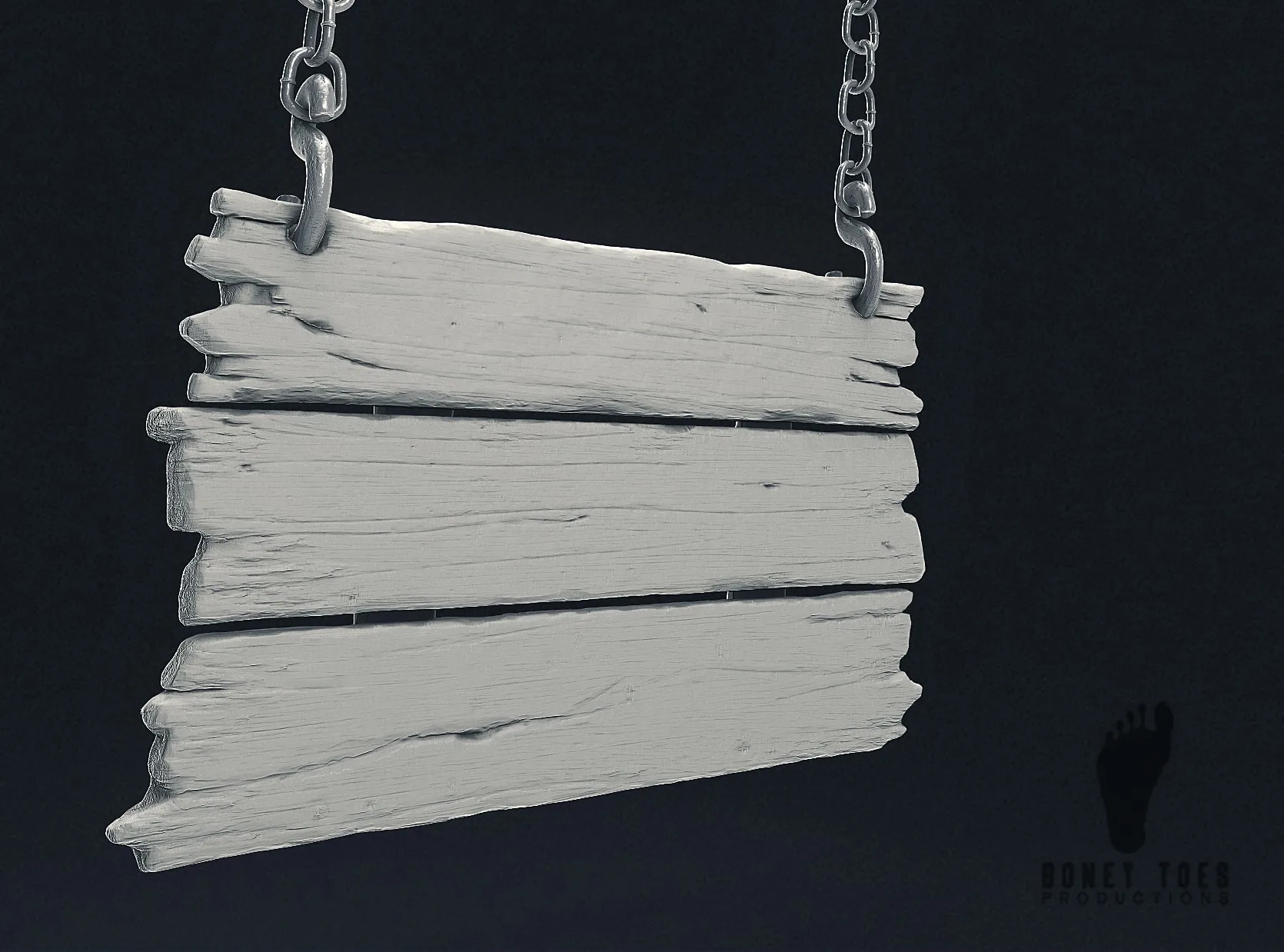 3D 3-Tier Hanging Wooden Sign - - FlippedNormals