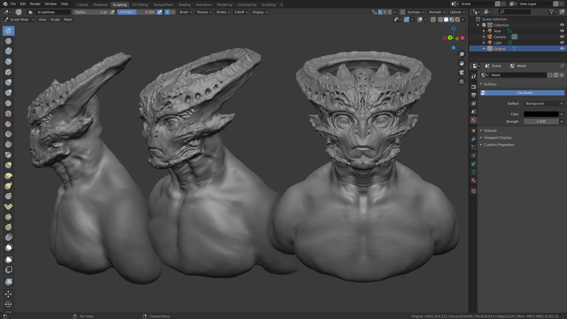 Sculpting an Alien in Blender 2 - FlippedNormals
