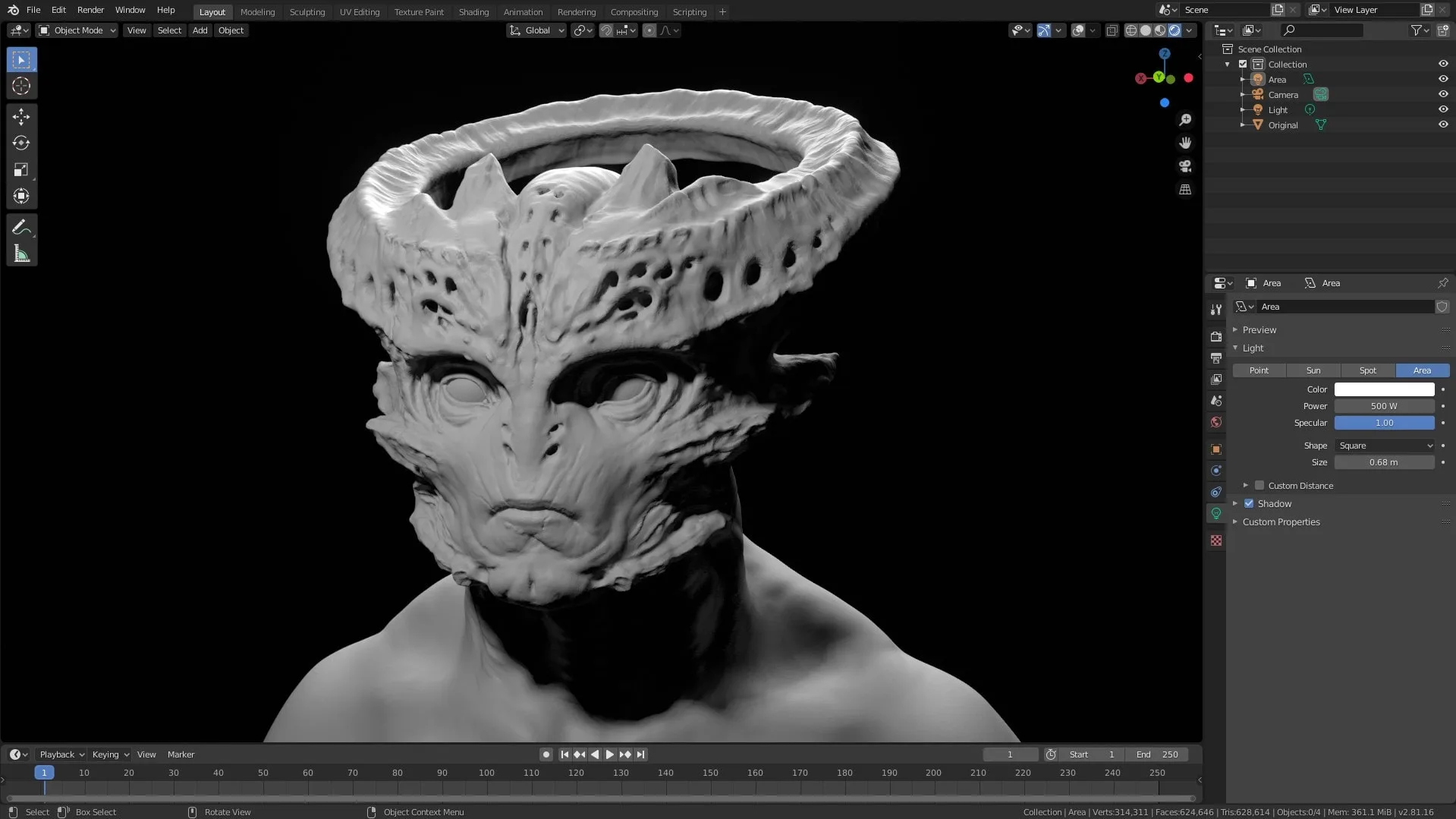 Sculpting an Alien in Blender 2 - FlippedNormals