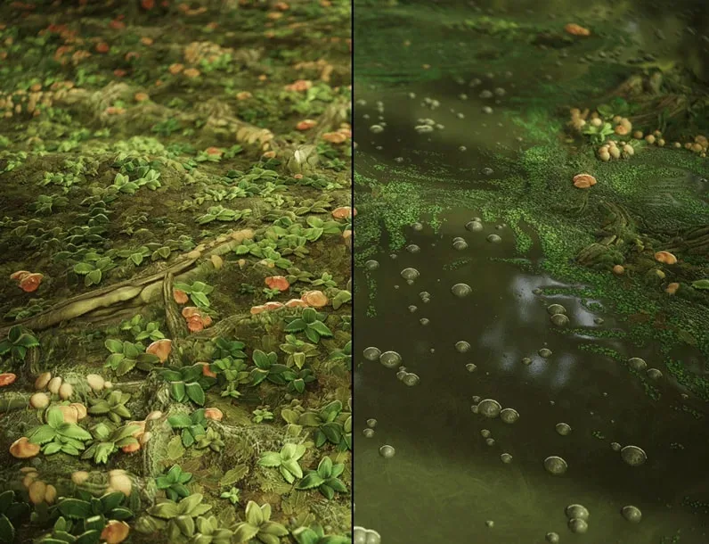 Swamp Tileable PBR Material - FlippedNormals