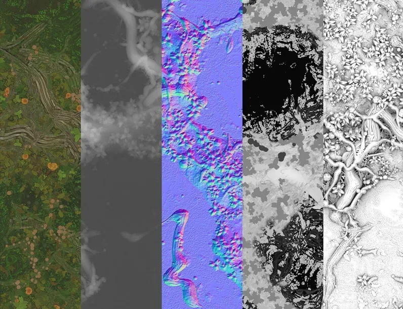 Swamp Tileable PBR Material - FlippedNormals