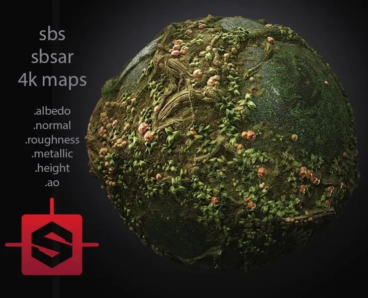 Swamp Tileable PBR Material - FlippedNormals