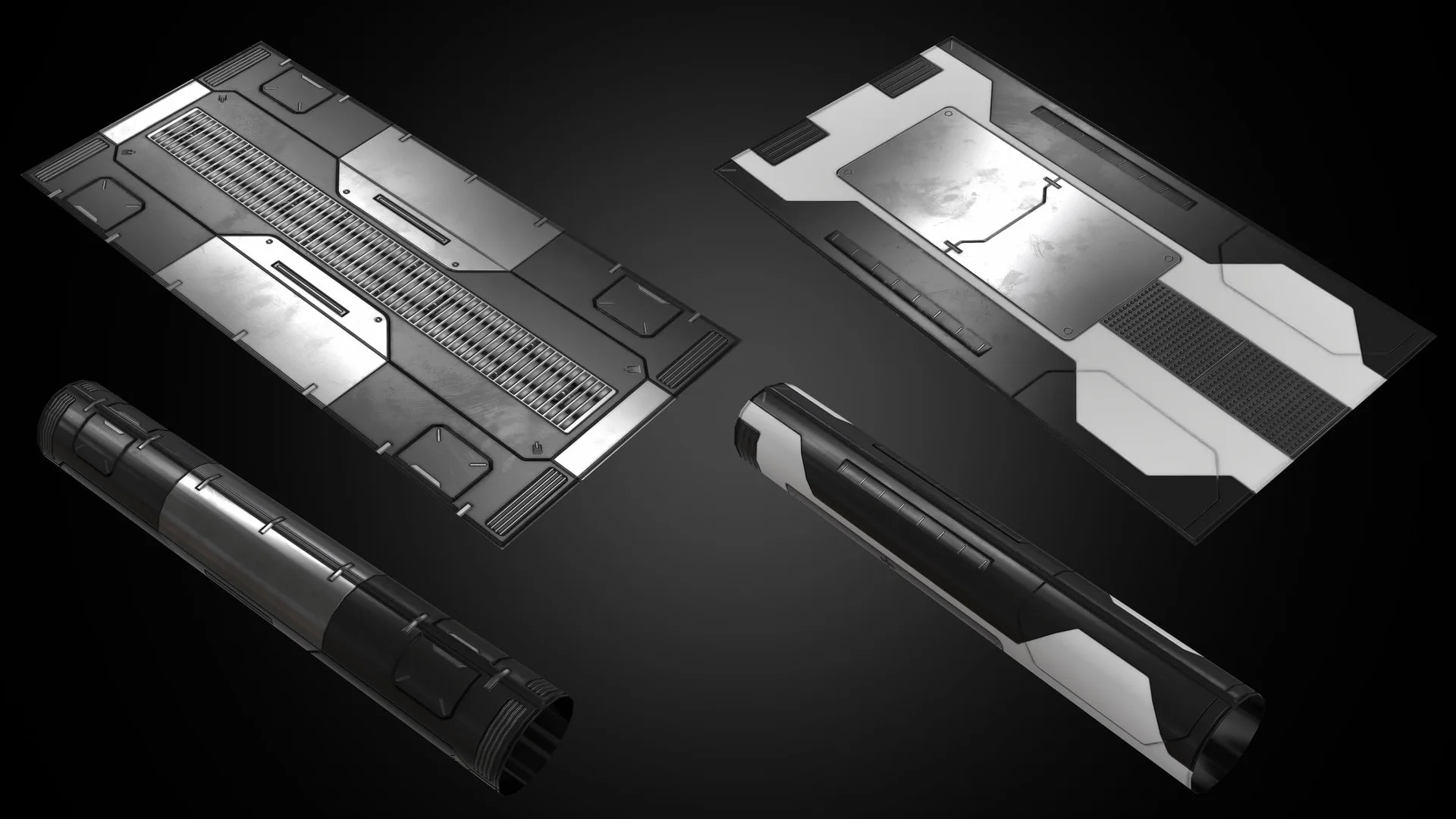 Sci-Fi Low Poly Panels - FlippedNormals Sci-Fi Low Poly Panels - FlippedNormals