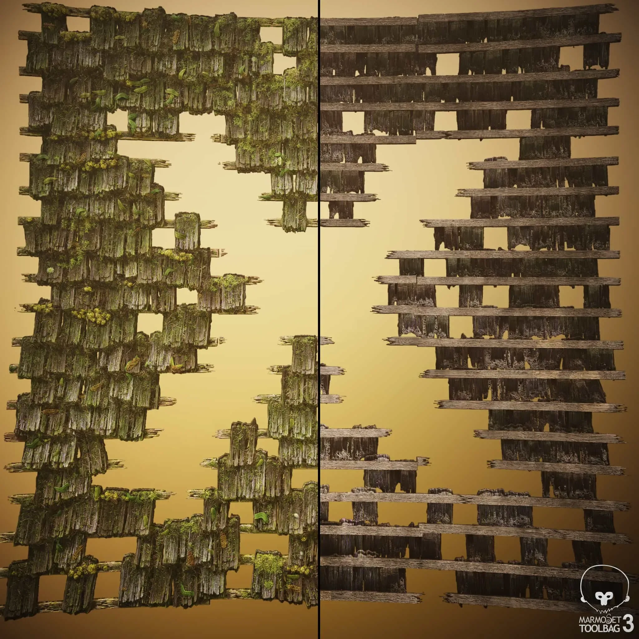 Wooden Roof Tileable PBR Material - FlippedNormals