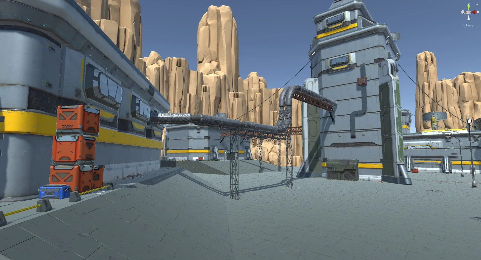 Modular Sci-Fi Hangars Location - FlippedNormals