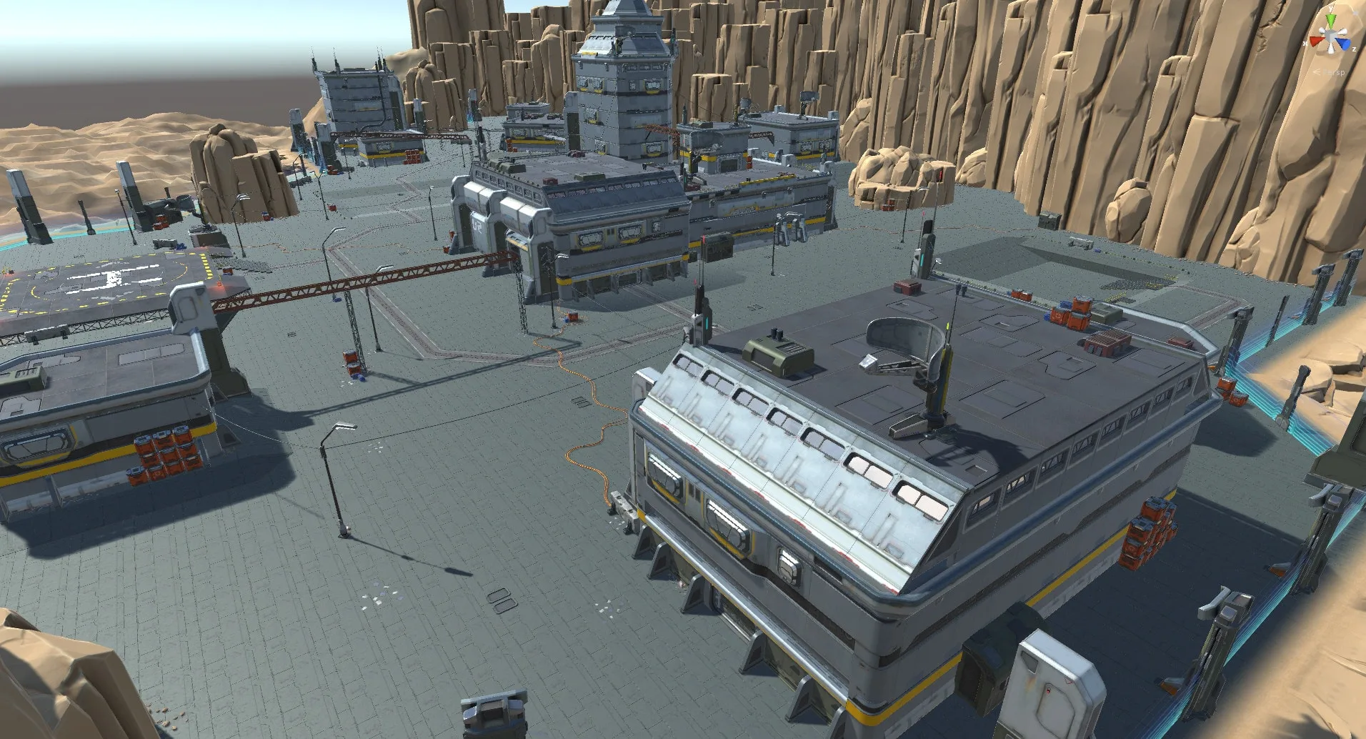 Modular Sci-Fi Hangars Location - FlippedNormals