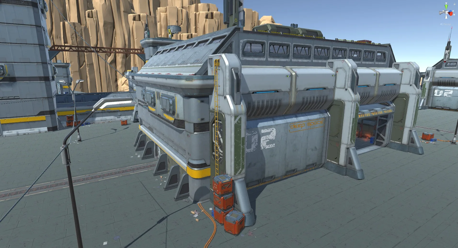 Modular Sci-Fi Hangars Location - FlippedNormals