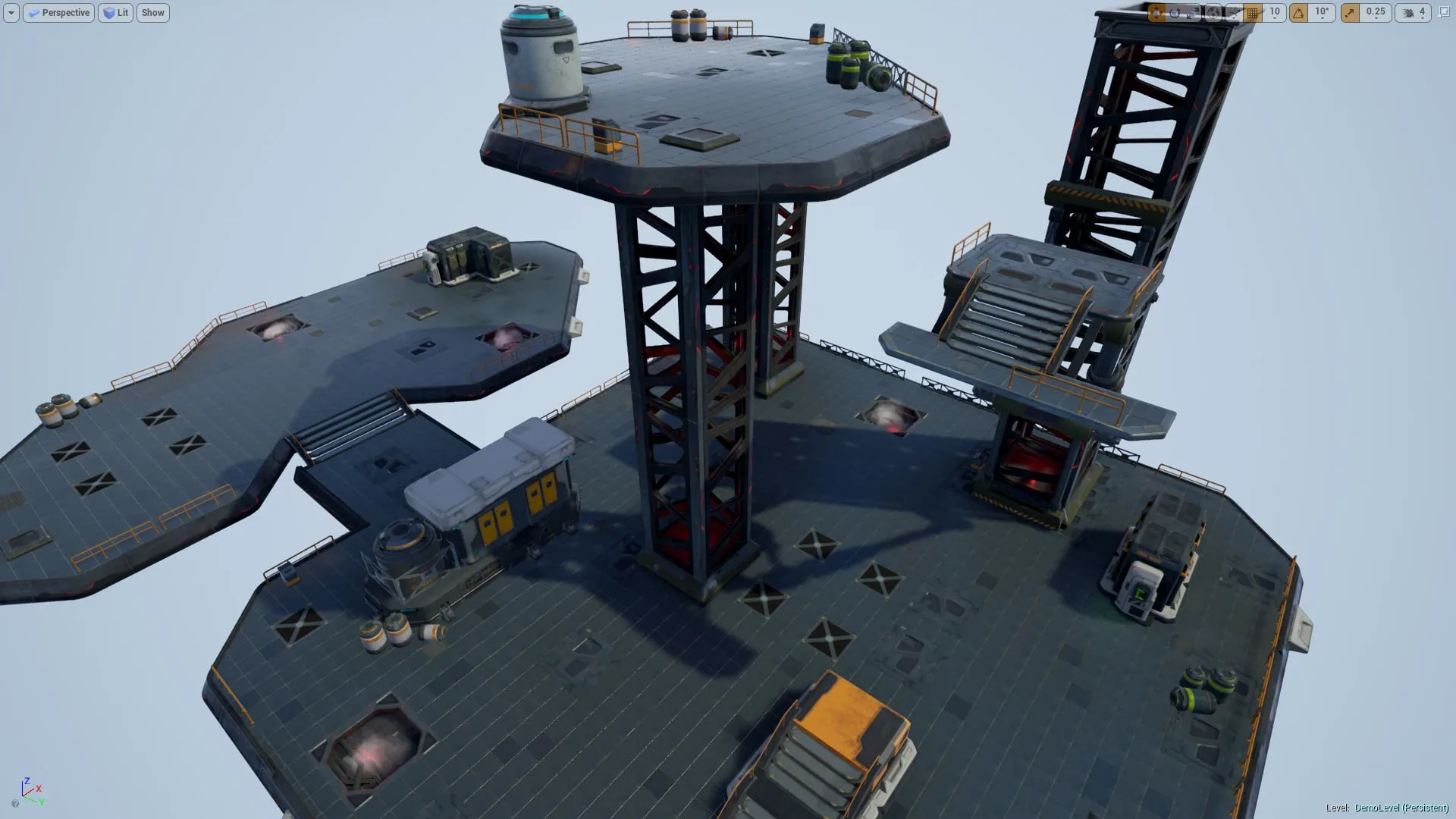 Modular Sci-Fi Space Base Location - FlippedNormals