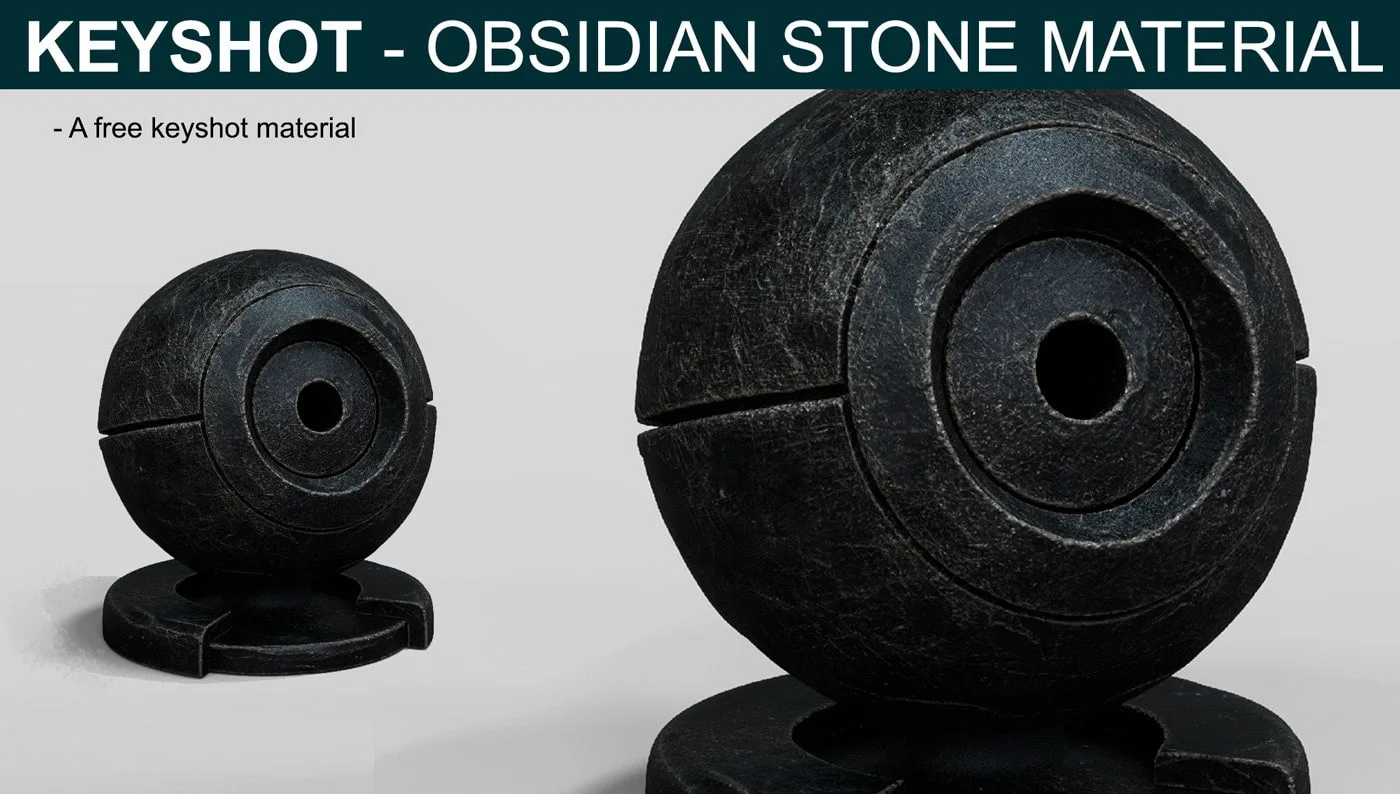 Keyshot - Obsidian Stone Material - FlippedNormals