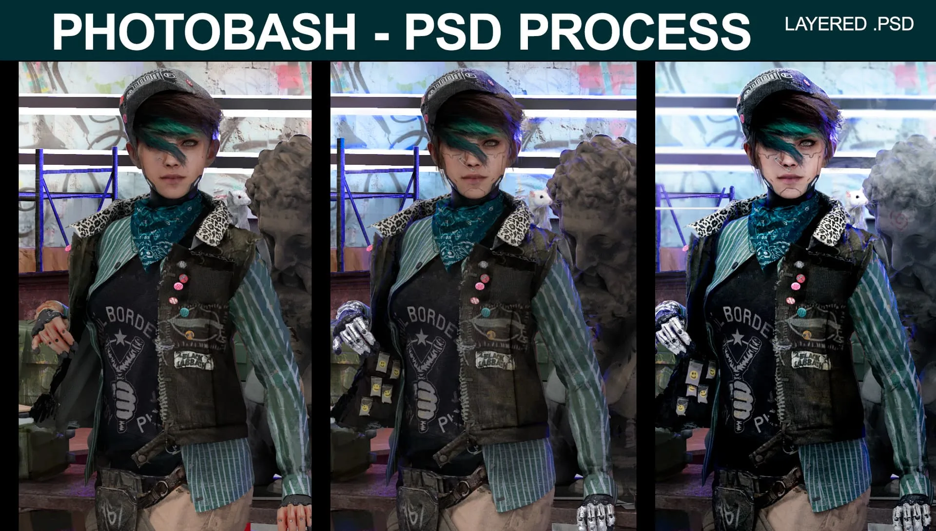 Photobash Keyframes PSD File - FlippedNormals