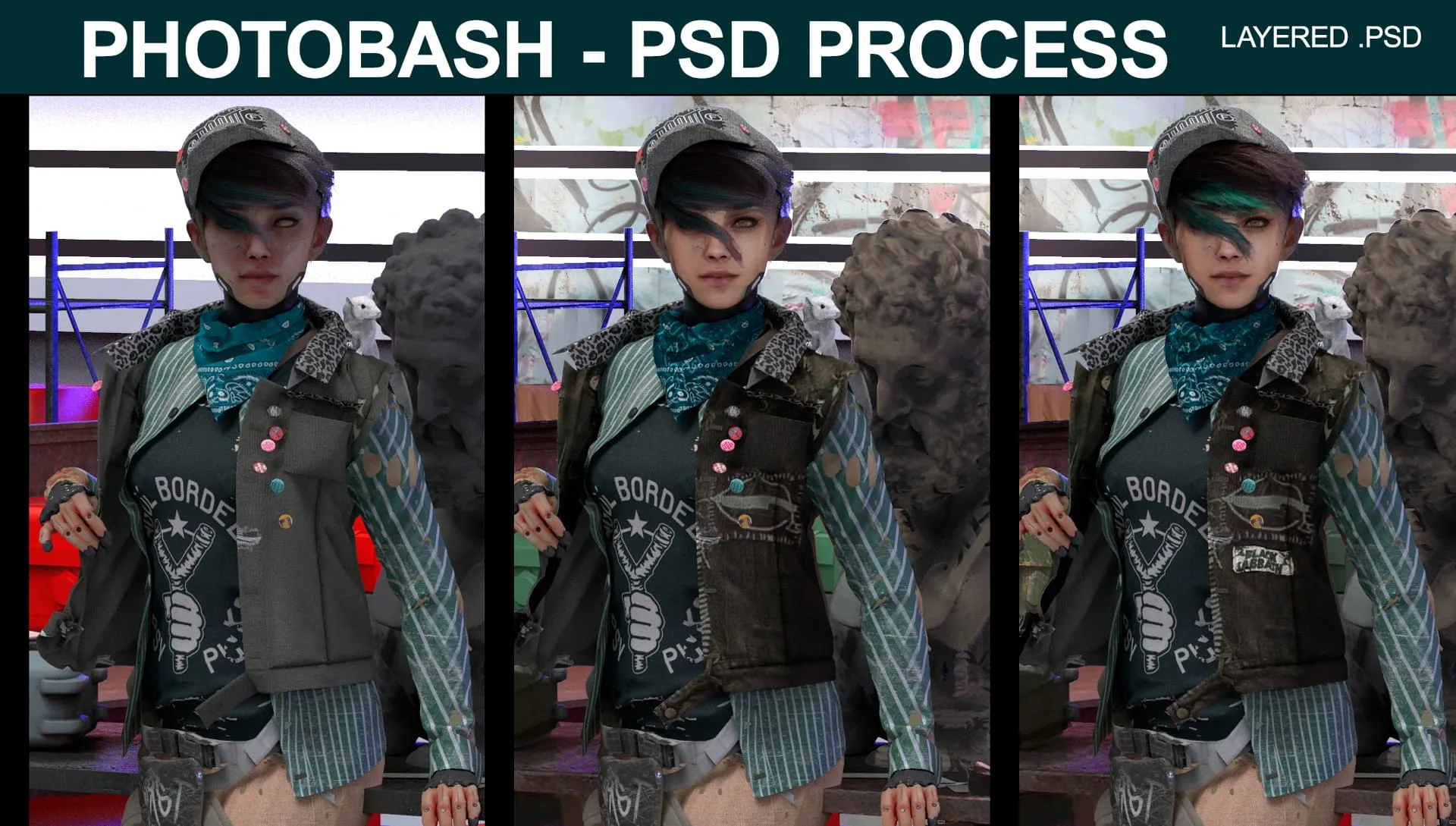 Photobash Keyframes PSD File - FlippedNormals