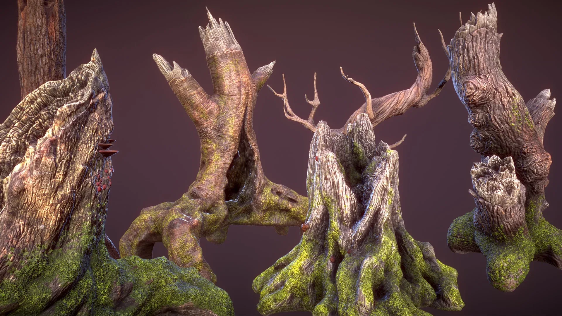 Tree Stumps - Game Ready Asset - FlippedNormals