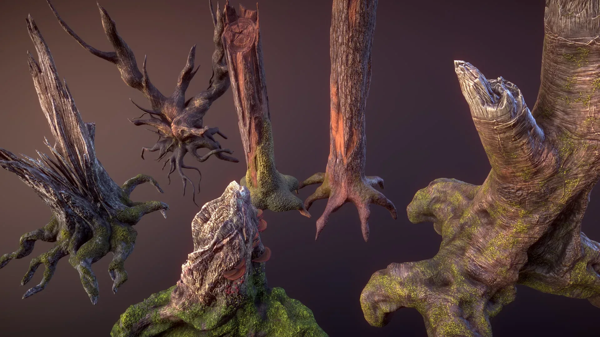 Tree Stumps - Game Ready Asset - FlippedNormals