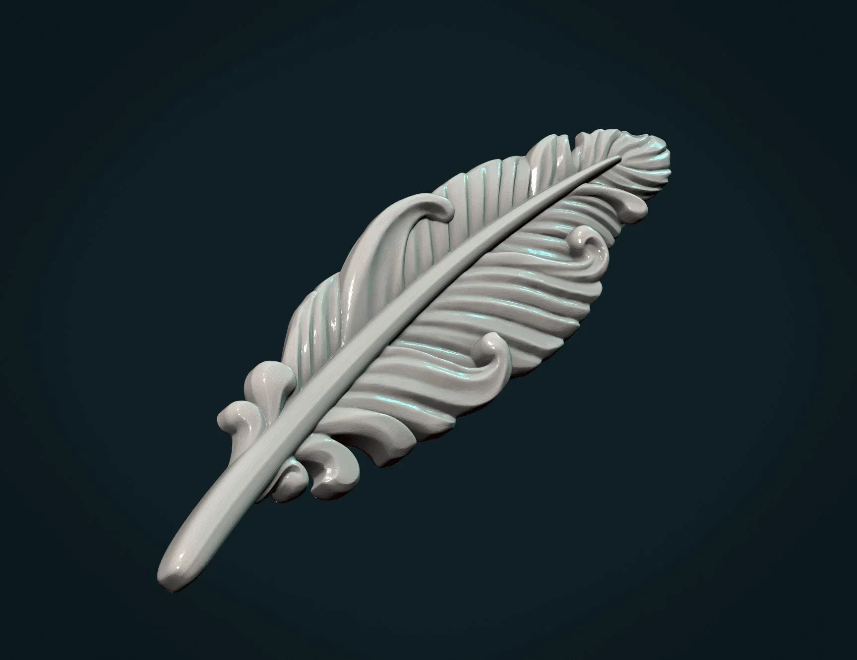 Good Feather - 3D Print Ready - FlippedNormals