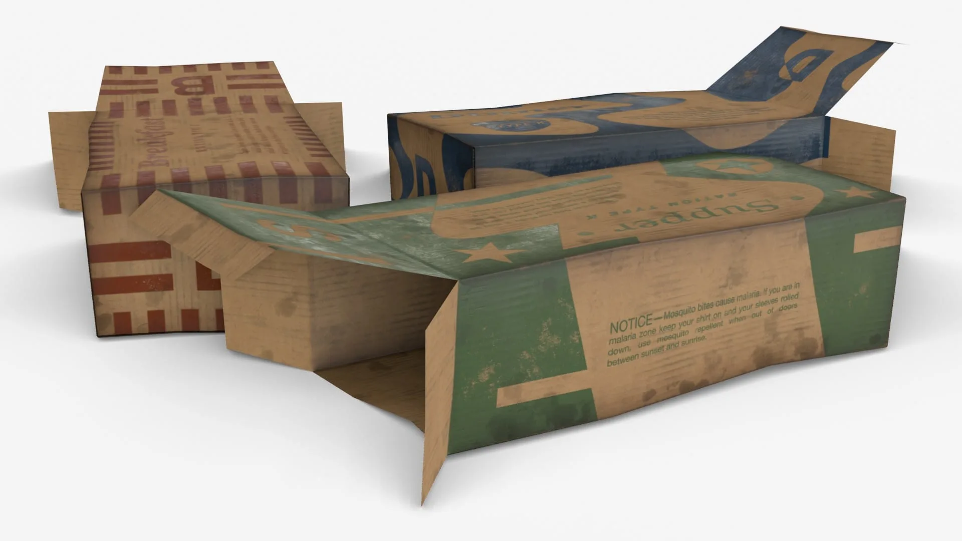 US K-Ration Boxes End War WWII - FlippedNormals