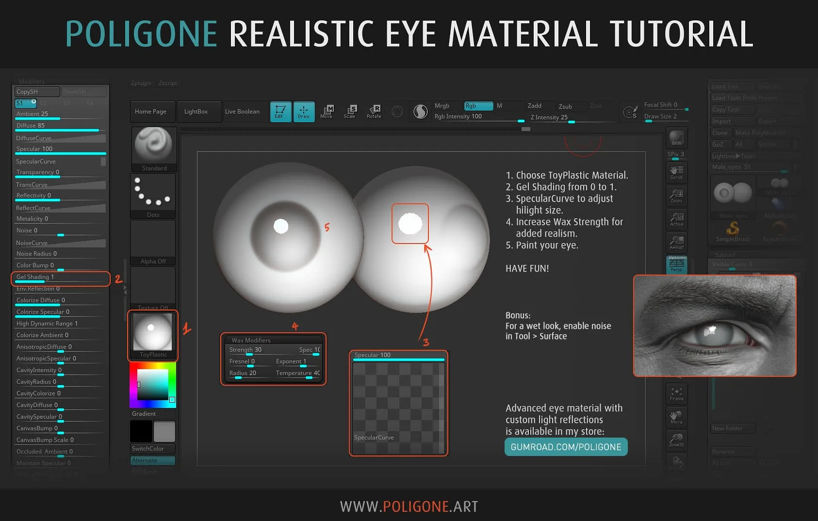 Poligone - Realistic Eye Material - FlippedNormals