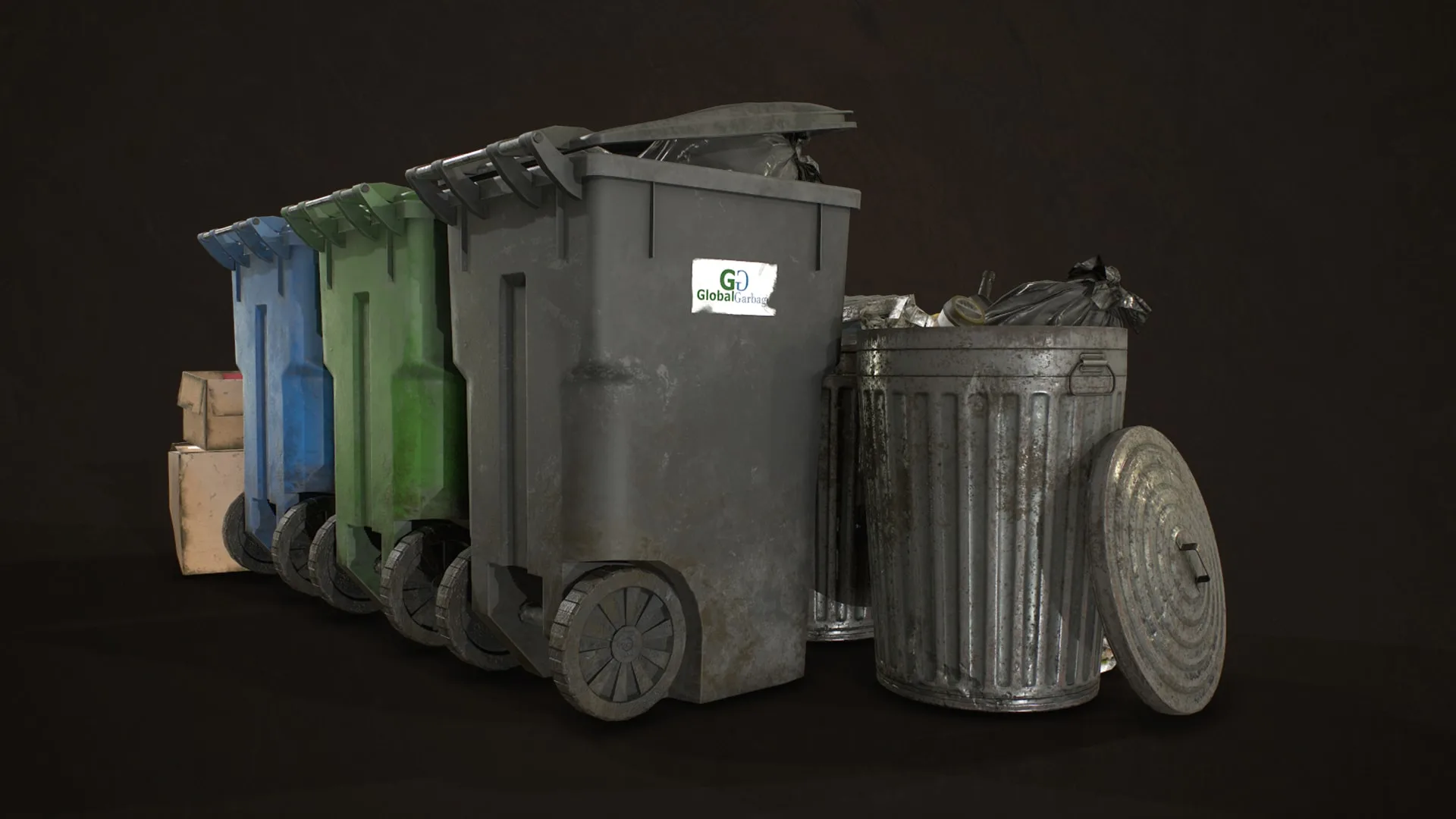 Urban Trash Pack Vol 2 - Low Poly - FlippedNormals