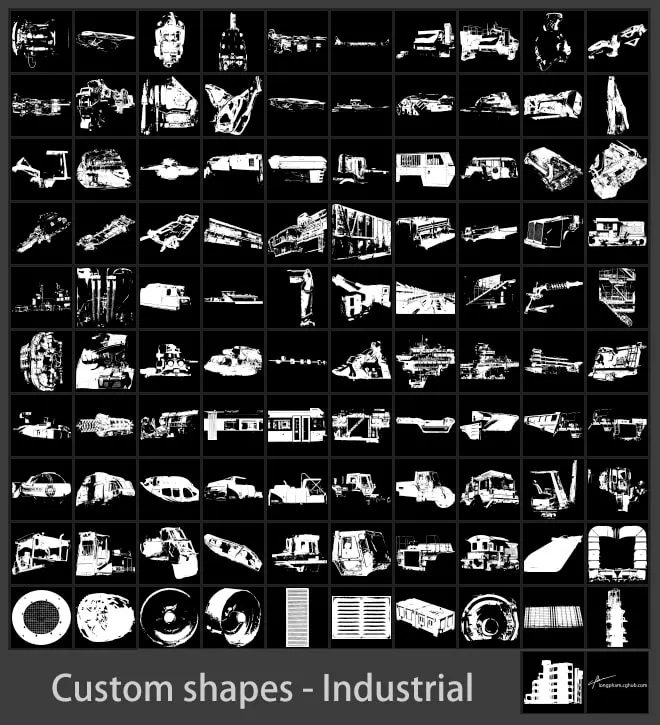 Industrial Custom Shapes Pack for - FlippedNormals