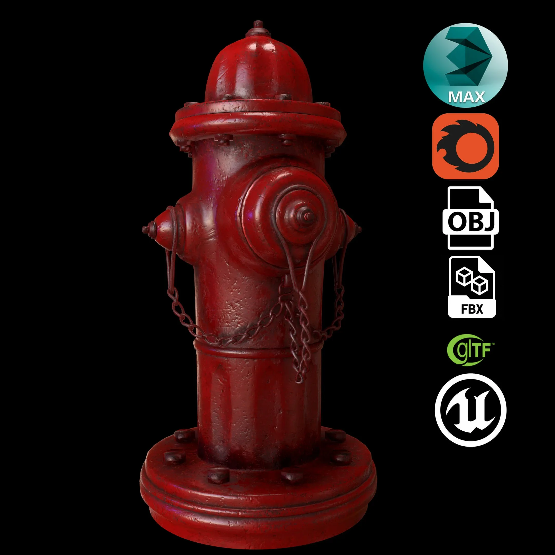 Street Fire Hydrant Game Ready - FlippedNormals
