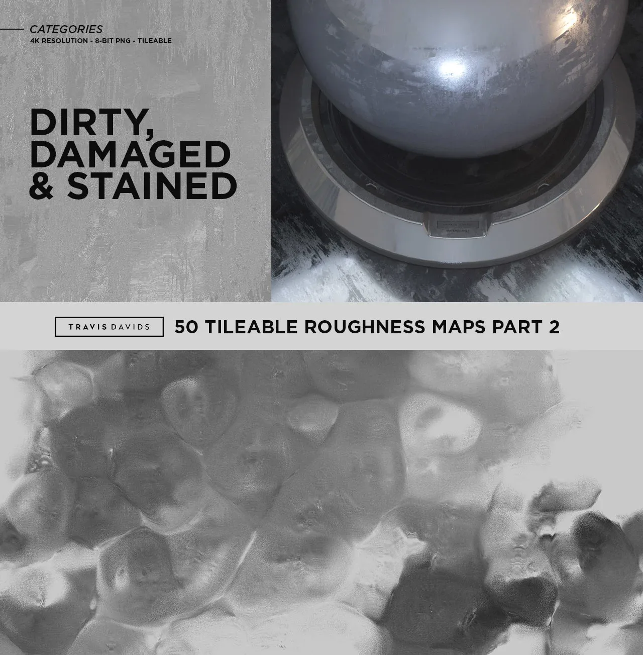 50 Tileable Roughness Maps - Surface - FlippedNormals