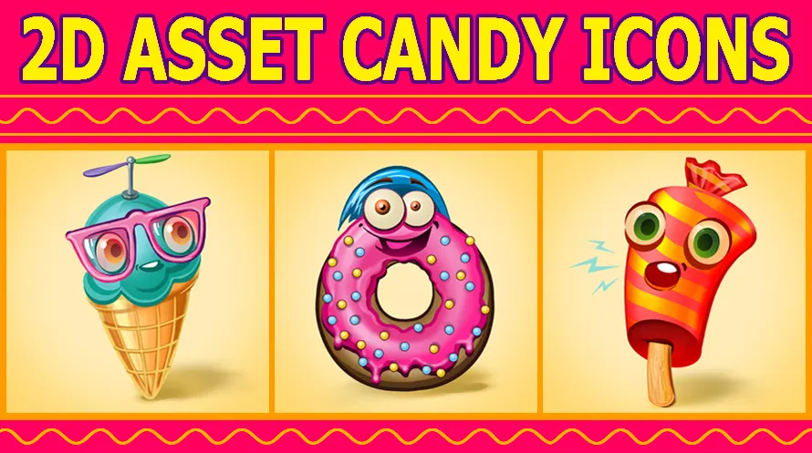 2D Asset Candy Icons - FlippedNormals