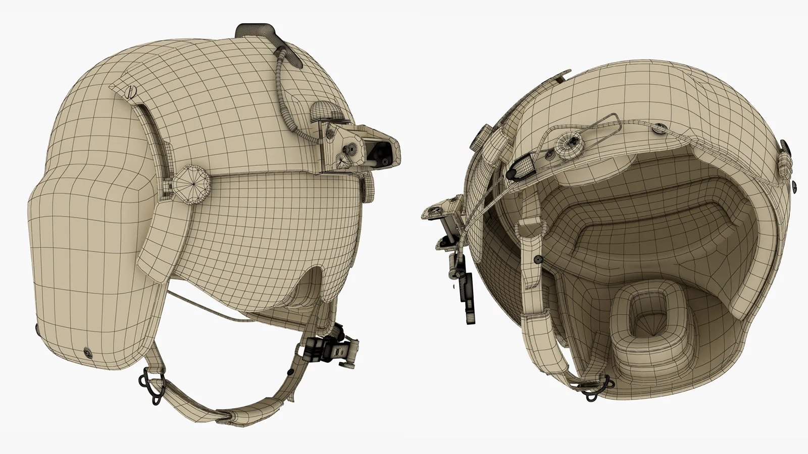 Pilot Helmet Gentex 56P HGU - FlippedNormals
